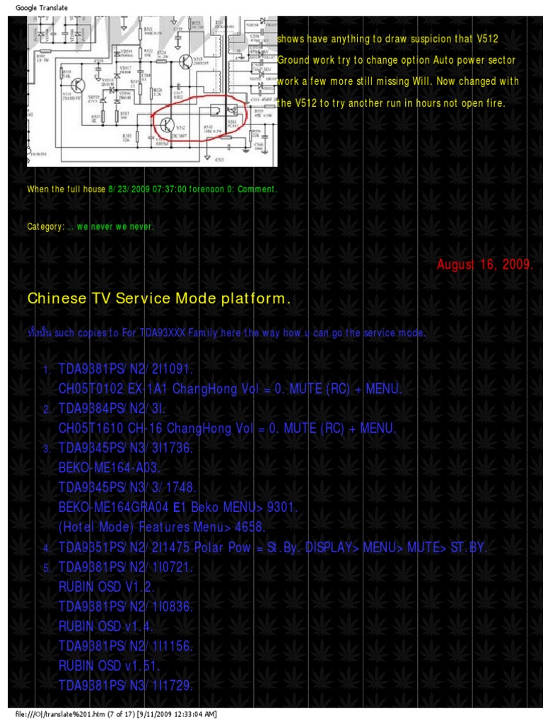 China TV Service Modes and Data | PDF | Technology & Engineering