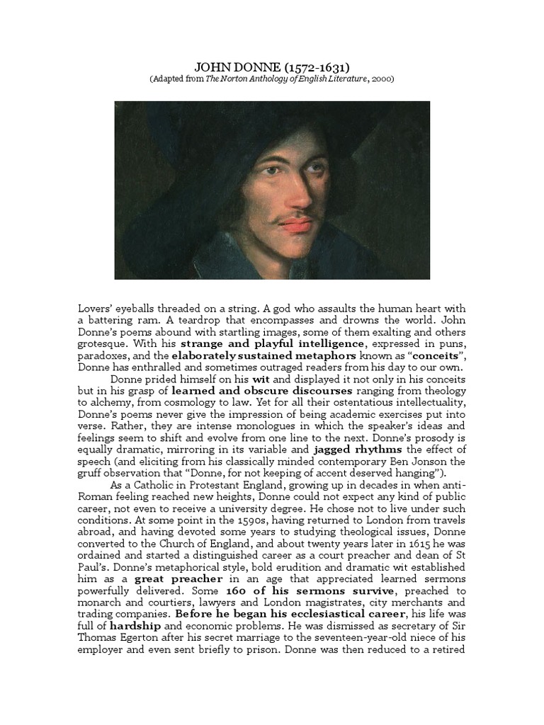 John Donne | PDF | Poetry | Religion And Belief