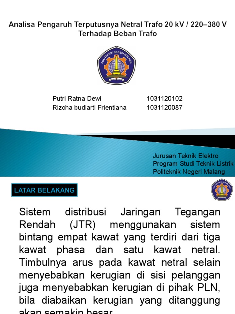 Analisis Pengaruh Terputusnya Netral Trafo 3 Phasa | PDF