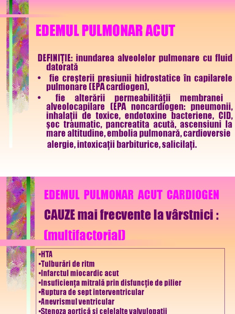 Ingrijirea Pacientilor Cu Edem Pulmonar Acut | PDF