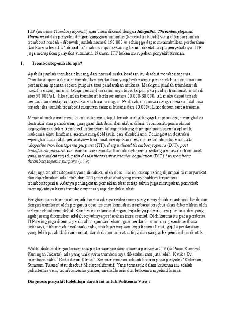 Pemeriksaan Lab Itp | PDF