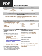 Letter H Lesson Plan | PDF | Lesson Plan | Educational Psychology