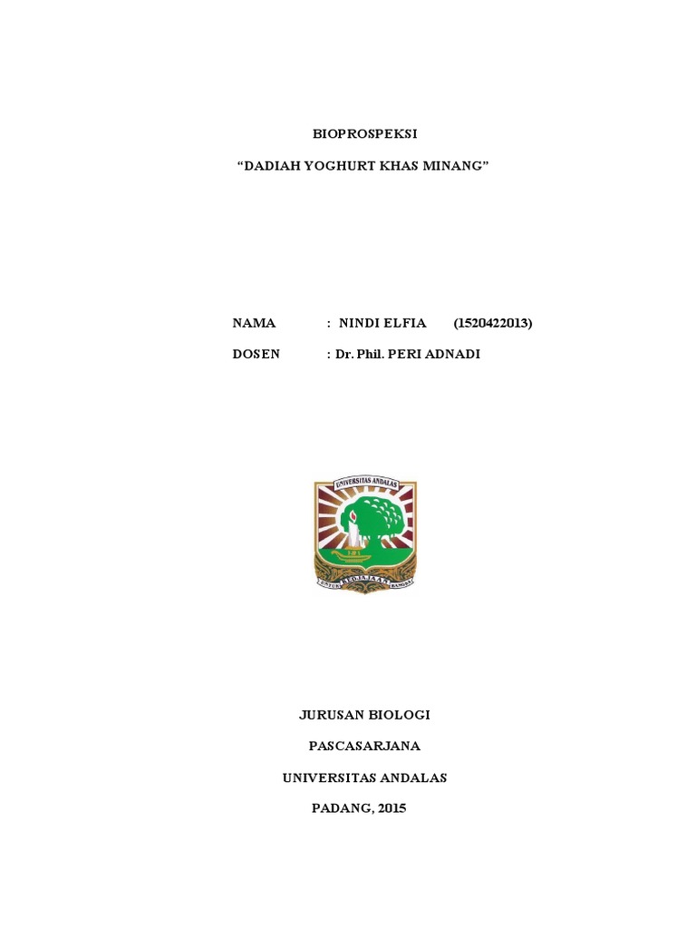 Dadiah: Yogurt Tradisional Minangkabau | PDF