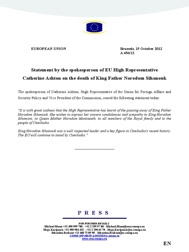 All Kinds of Diplomatic Note | PDF | Ambassador | Cambodia