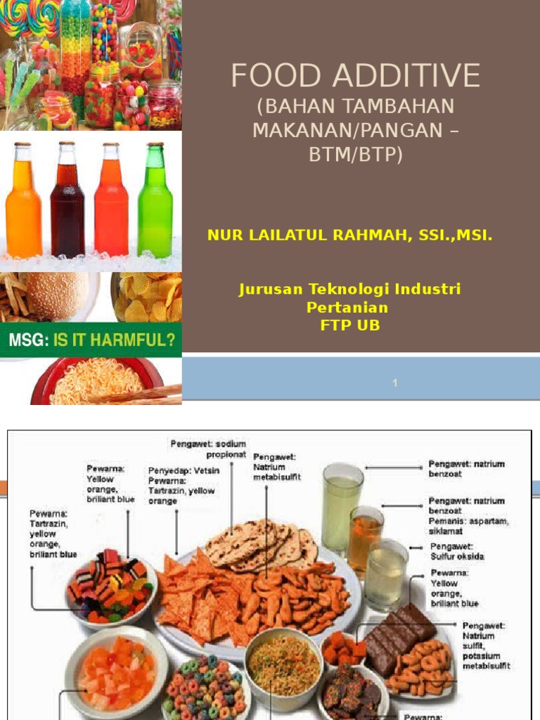 Jenis dan Penggunaan Bahan Tambahan Pangan | PDF