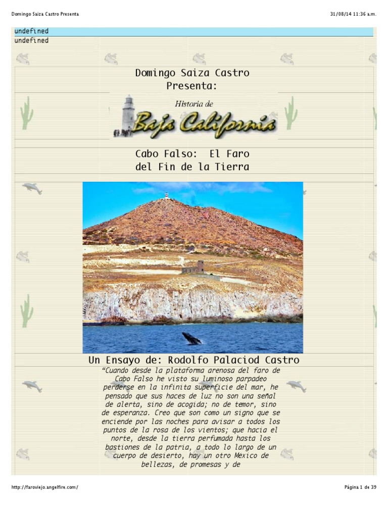 Faro Viejo de Cabo Falso: Historia y Significado | PDF | California | Faro