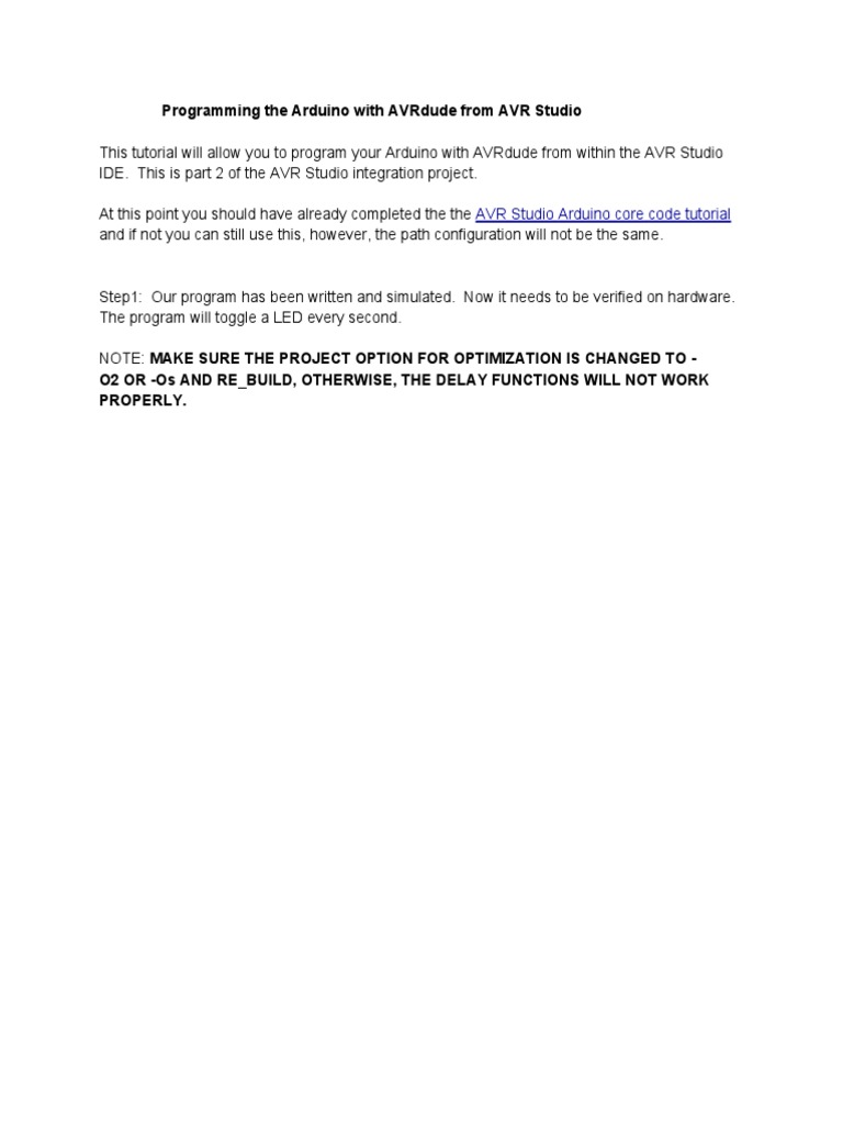 Program Arduino with AVRdude from AVR Studio IDE | PDF | Arduino | Computer File
