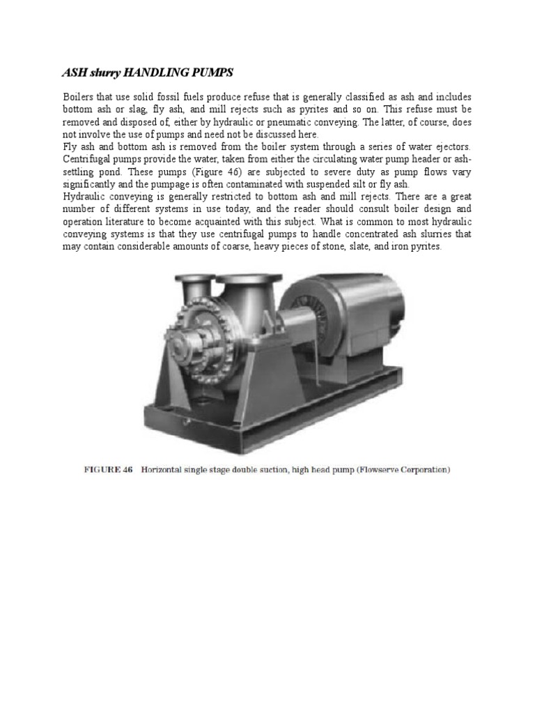 Ash Handling Pumps | PDF