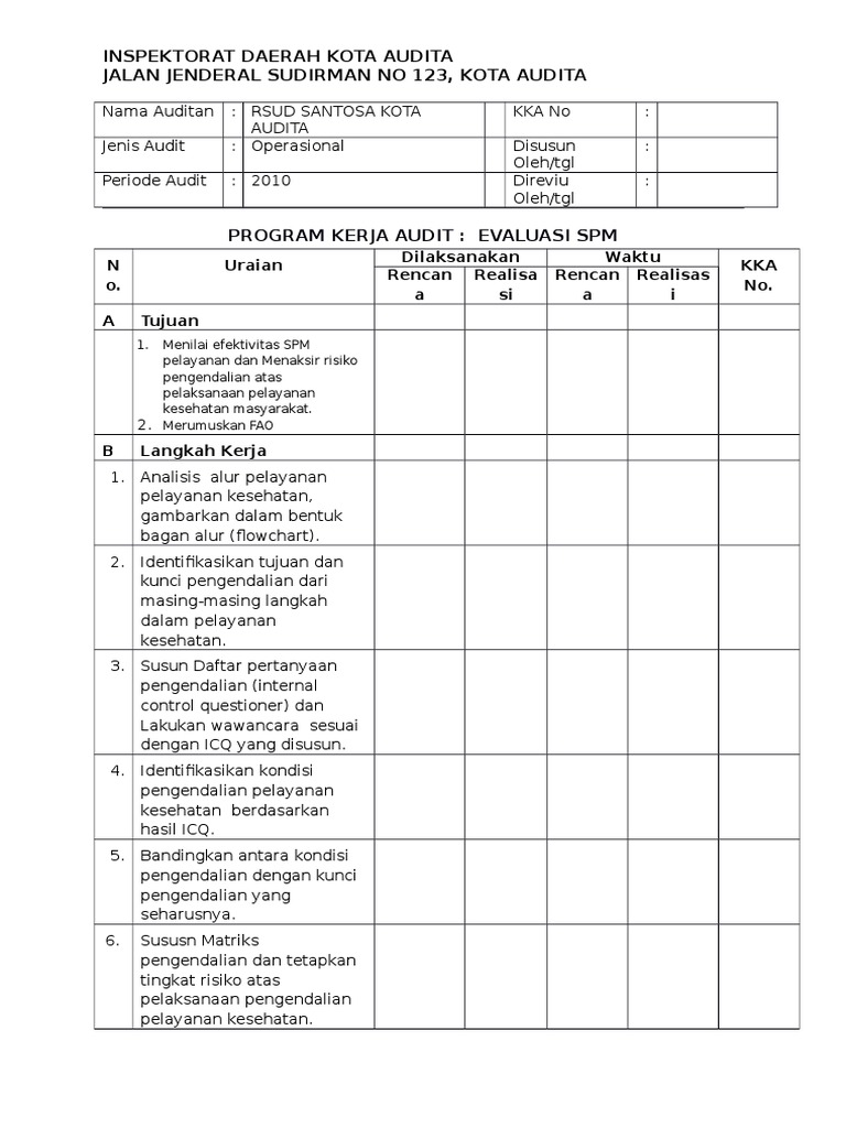 PKA - KKA Evaluasi SPM | PDF