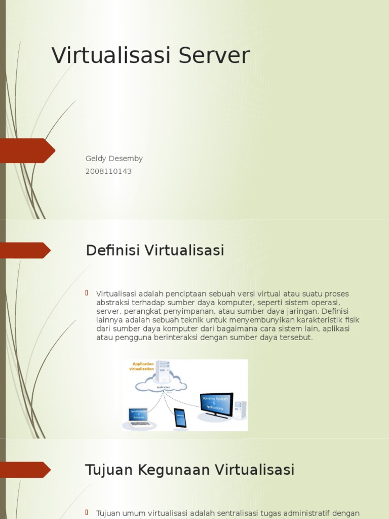 Definisi dan Manfaat Virtualisasi Server | PDF