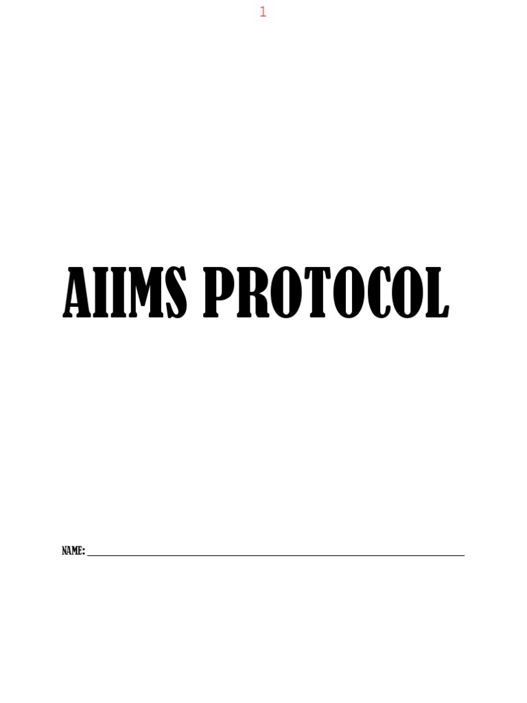 Aiims Neonatology 2012 PROTOCOL PDF | PDF