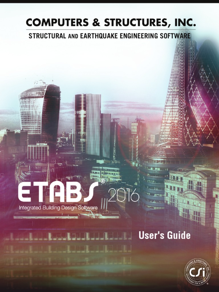 Users Guide Etabs 2016 | PDF | Button (Computing) | Graphical User Interfaces