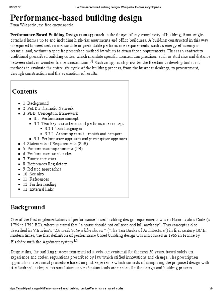 Performance-Based Building Design | PDF | Engineering | Business
