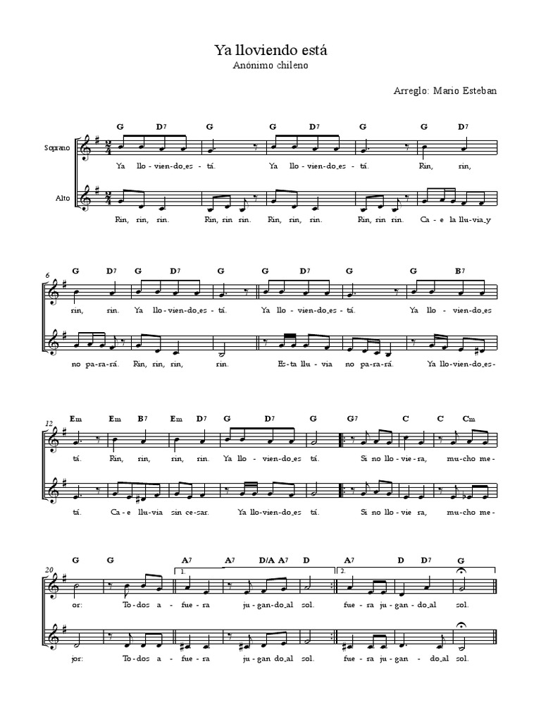 Ya Lloviendo Esta | PDF