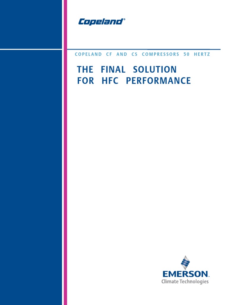 Copeland CF and Cs Compressor Catalogue PDF | PDF | Evaporation | Phase ...