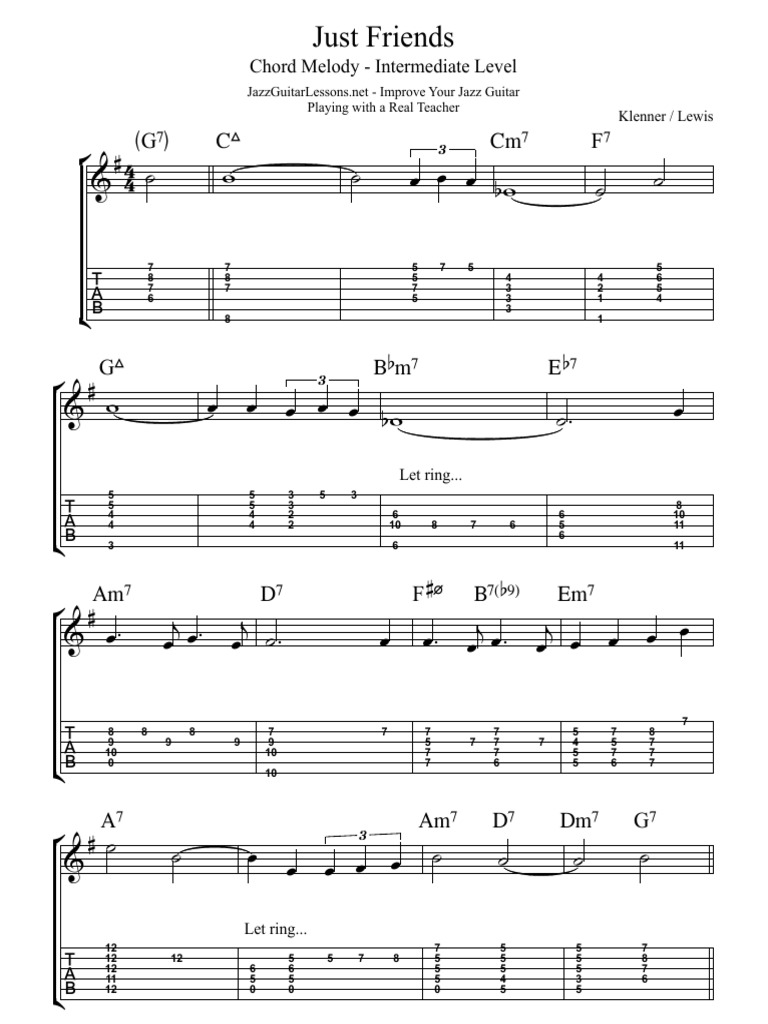 Just Friends Guitar Chords