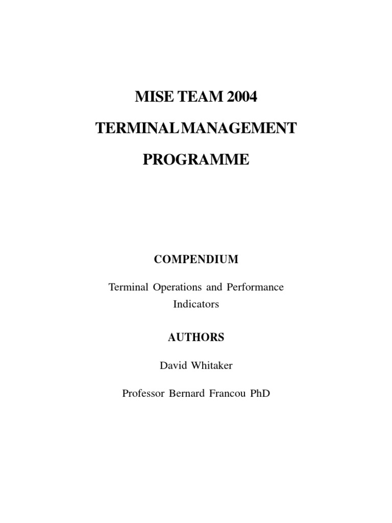 Terminal Management - 1+1 | PDF | Containerization | Cargo