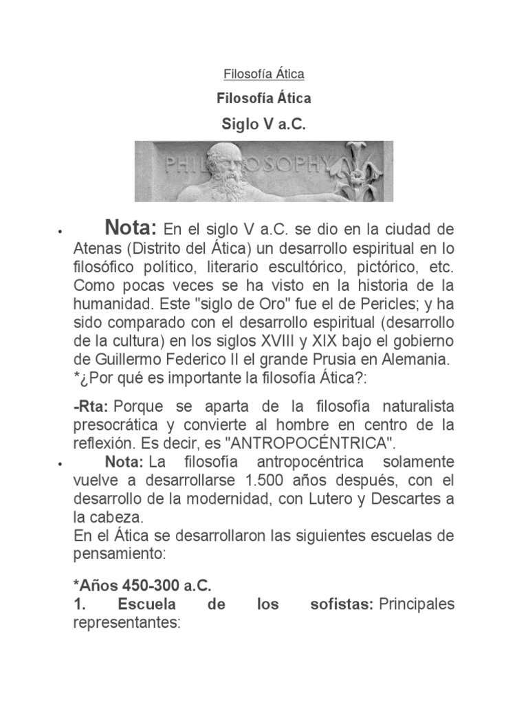 Filosofía Ática | PDF | Platón | Conocimiento