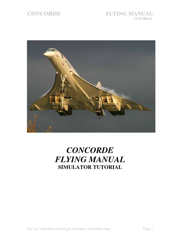 Concorde - Manual Tutorial Flight Simulator | PDF | Turbine Engine ...