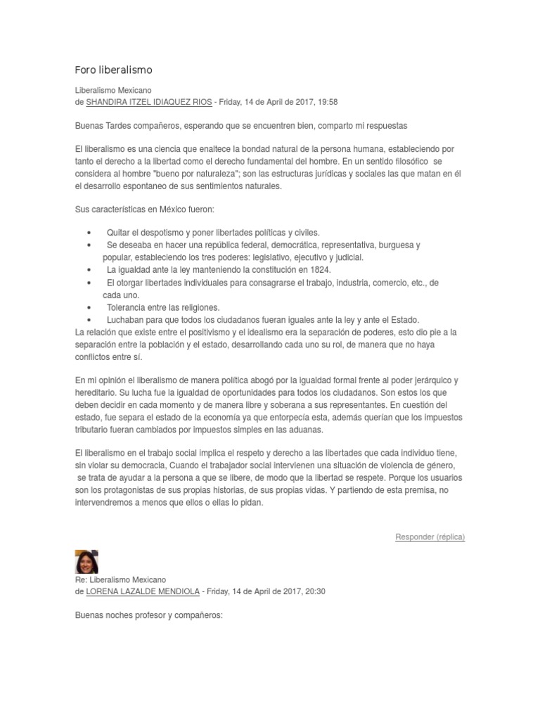 Foro Liberalismo | PDF | Liberalismo | Estado (política)