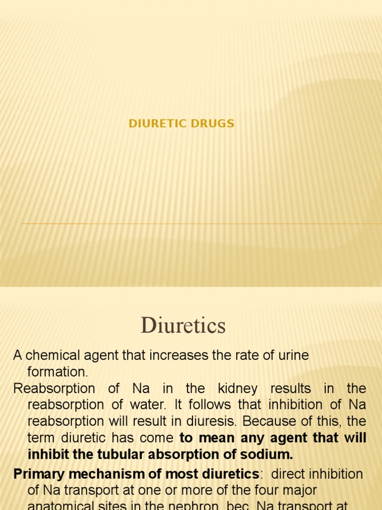 Diuretics | PDF | Pharmacology | Drugs