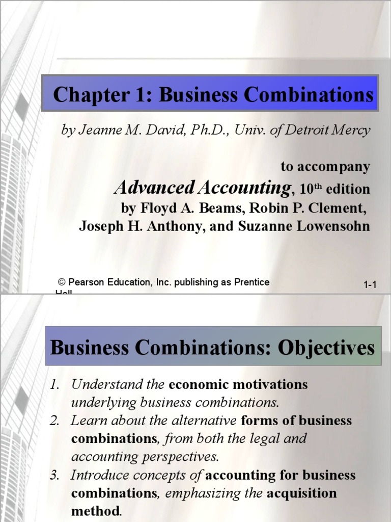 Chapter 1: Business Combinations: Advanced Accounting | PDF | Goodwill ...