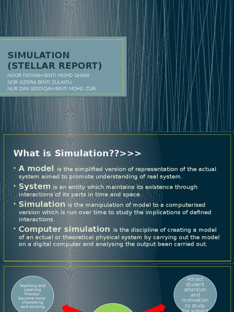 Simulation (Stellar Report) : Noor Fatihah Binti Mohd Ghani Nor Aziera ...