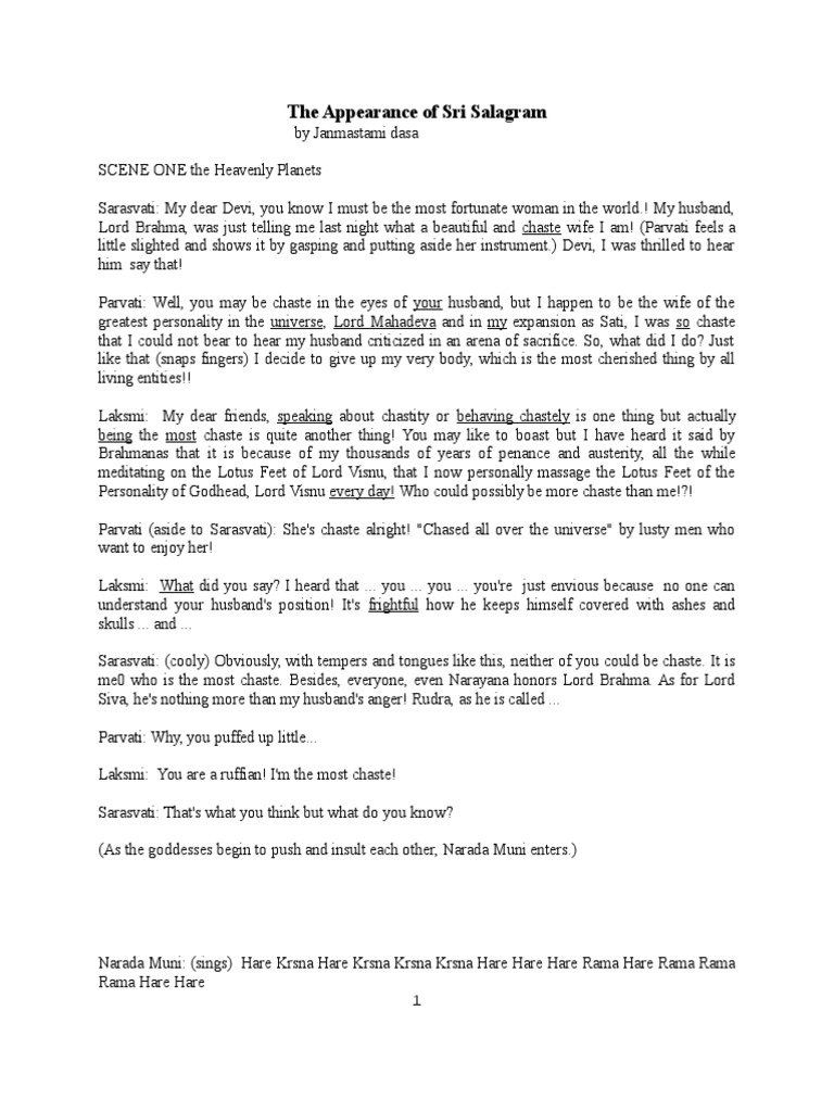 The Origin of Salagrama Sila | PDF | Devi | Vishnu