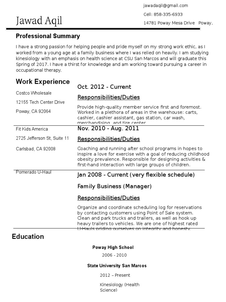 Jawad Aqil Resume | Download Free PDF | Business | Business (General)
