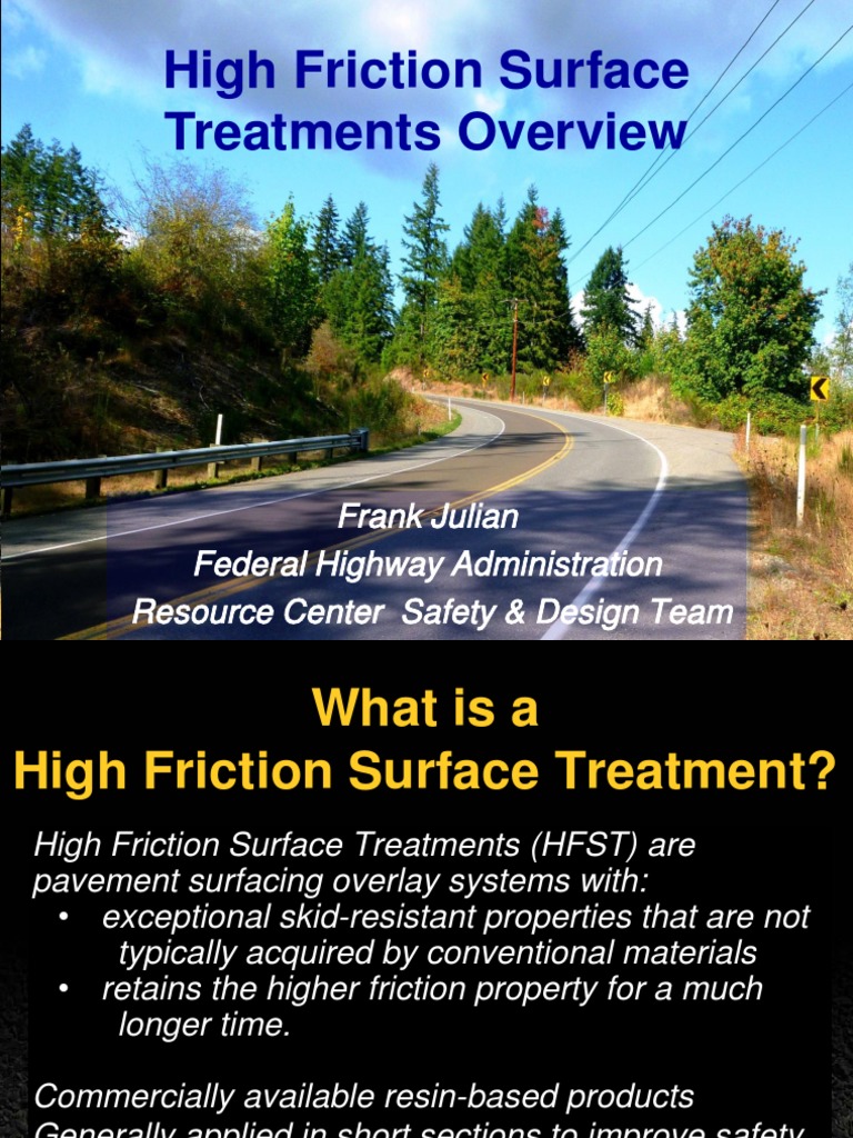 IRF Webinar 161026 High Friction Surface Treatments Frank Julian | PDF ...