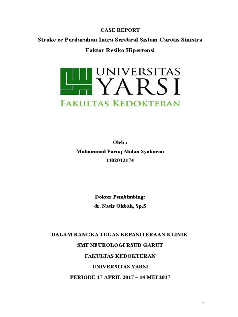 Perdarahan Intraserebral | PDF