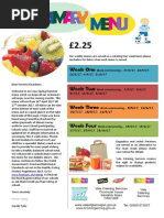 Chartwells New Menu 2526 | PDF | Salad | Gravy