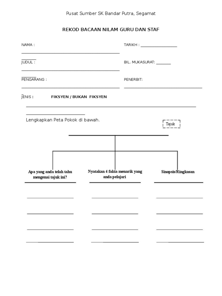 Borang Rekod Nilam Guru Pdf