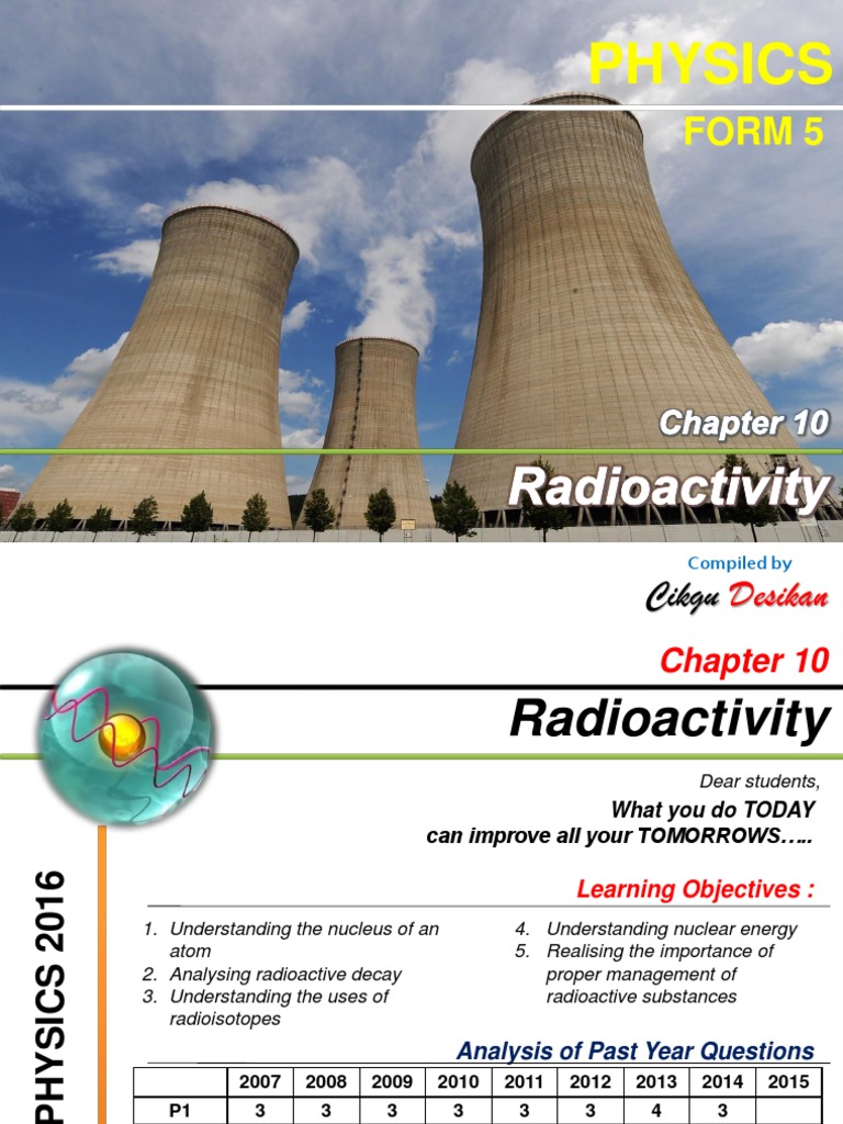 10 Radioactivity T | PDF | Radioactive Decay | Neutron
