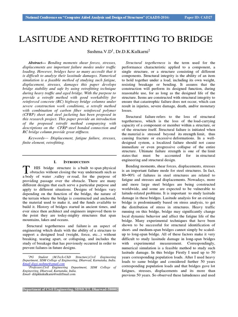 Analysis of Bridge Structural Integrity Under Heavy Traffic Loads and ...