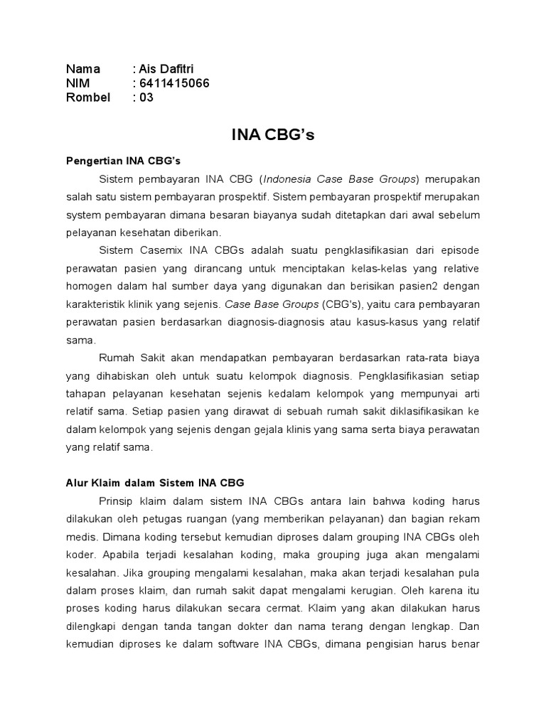 INA CBGs | PDF