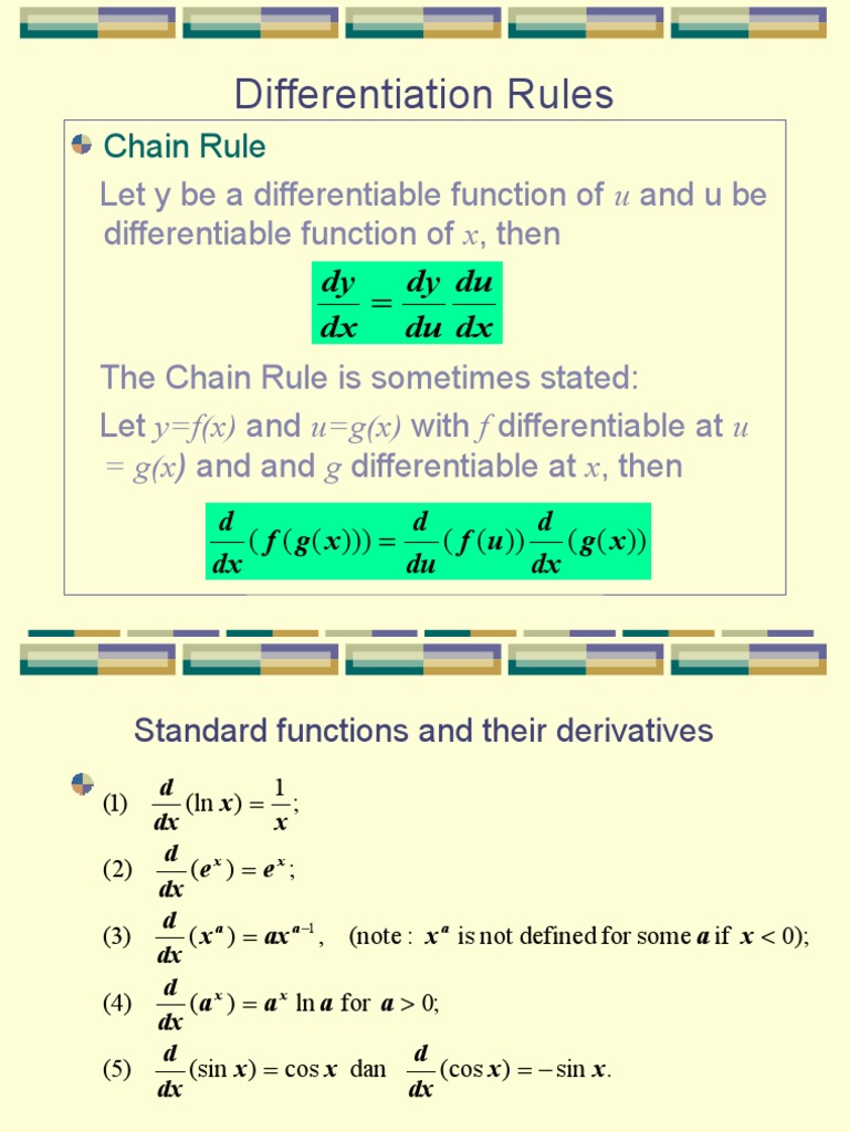 Differentiation Rules: Chain Rule | PDF | Derivative | Rates