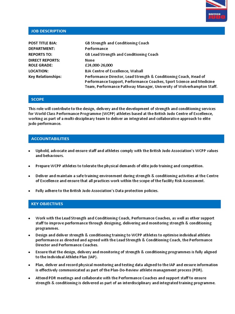 Job Description: Post Title Bja: Department: Reports To: Direct Reports ...