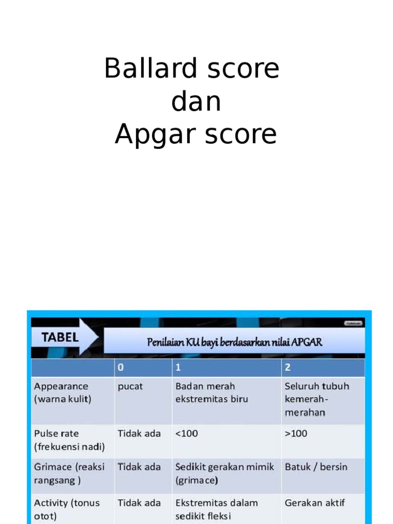 Ballard Score + Apgar | PDF
