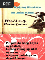 Pagsusuri NG Tulang Huling Paalam | PDF