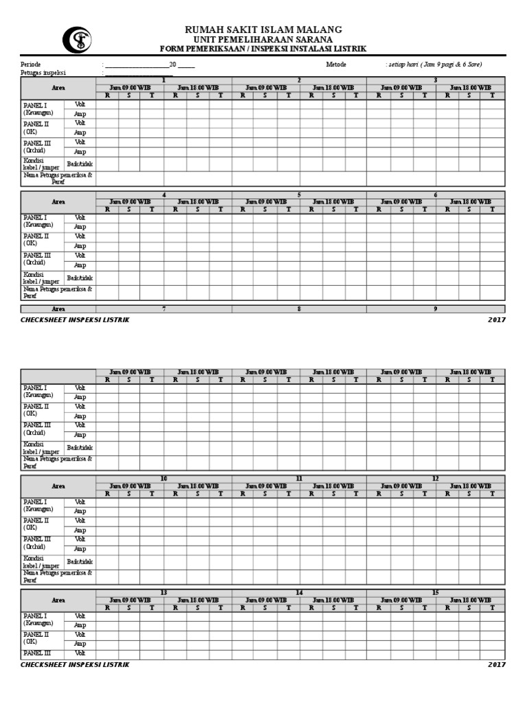Form Inspeksi Listrik | PDF | Business