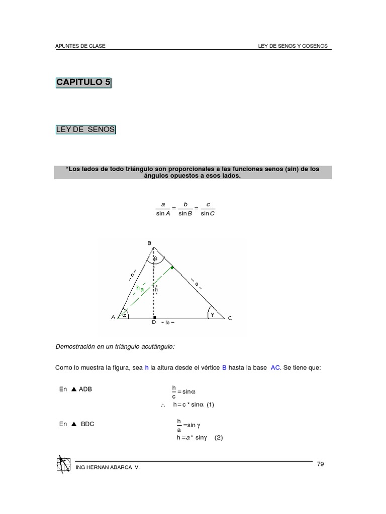 079-108 Ley de Sen y Ley de Cos 9a | PDF | Geometría triangular | Triángulo