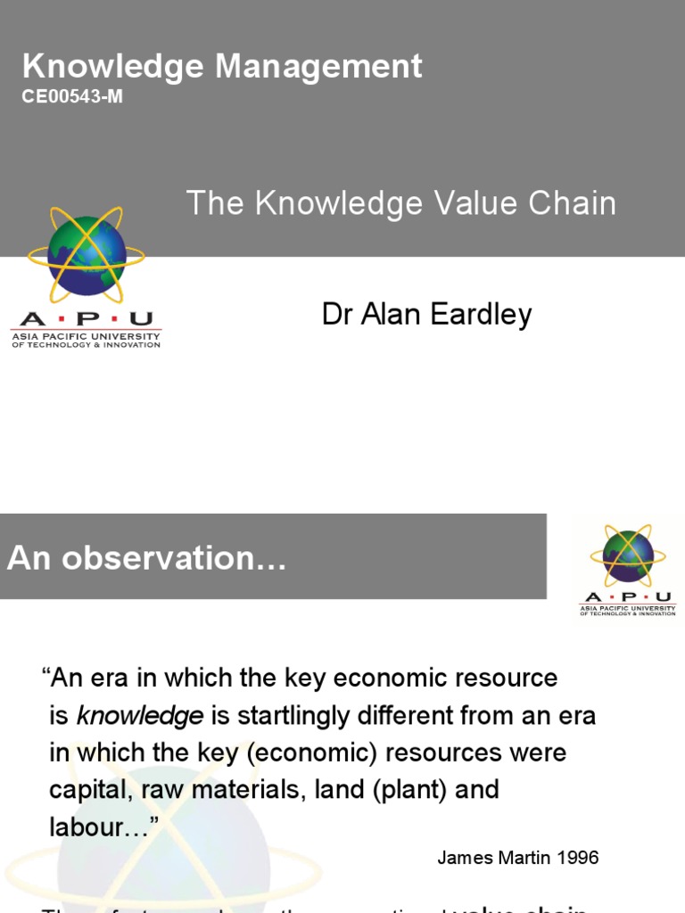 L05 The Knowledge Value Chain | PDF | Knowledge Management ...