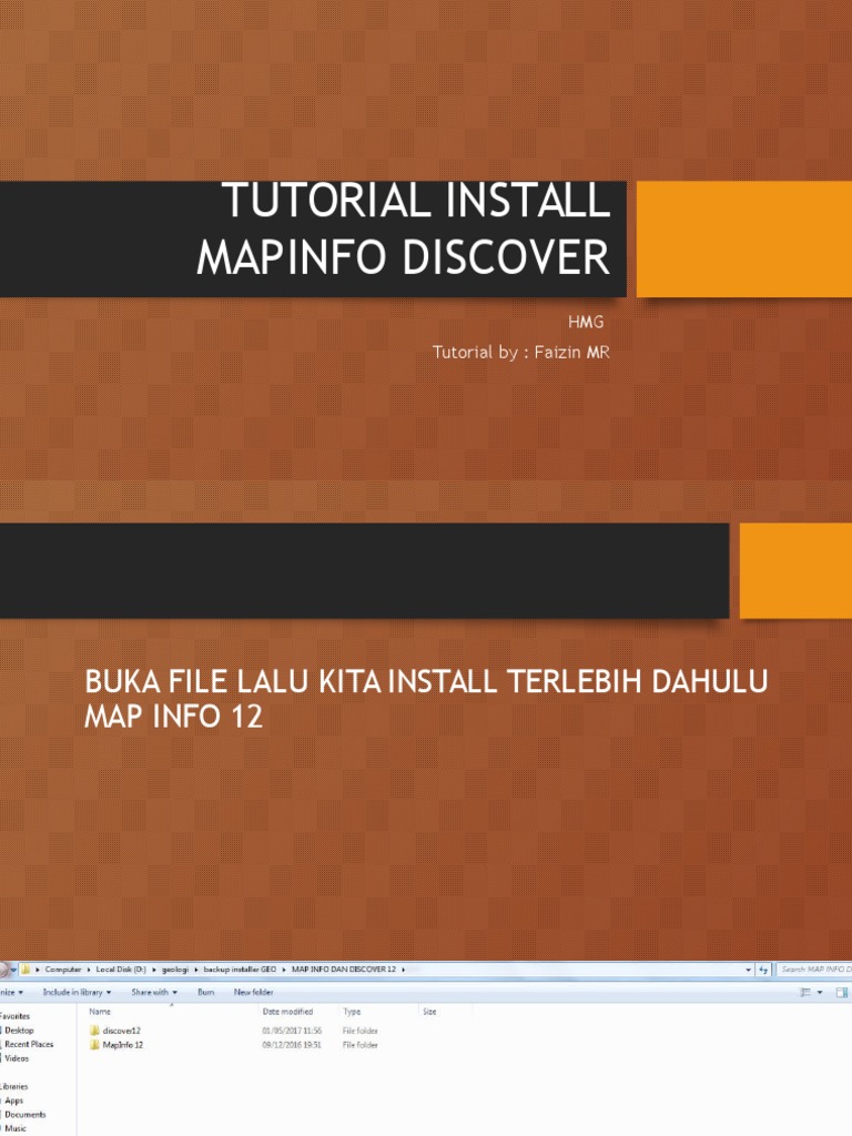 Tutorial Install Mapinfo Discover | PDF