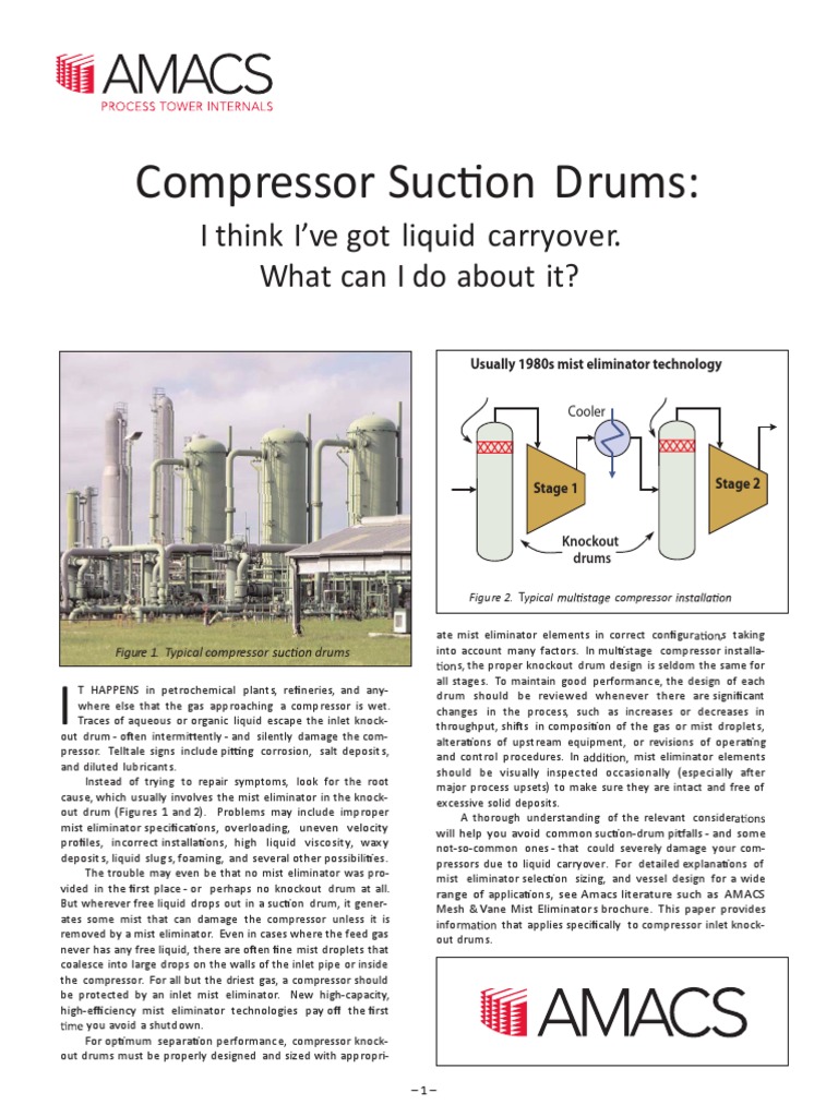 Compressor Knockout Drum Design Insights | PDF | Drop (Liquid) | Liquids