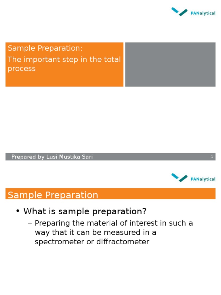 Sample Preparation Techniques Explained | PDF | Mill (Grinding ...