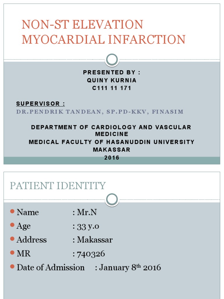 NSTEMI PPT | Myocardial Infarction | Cardiovascular System