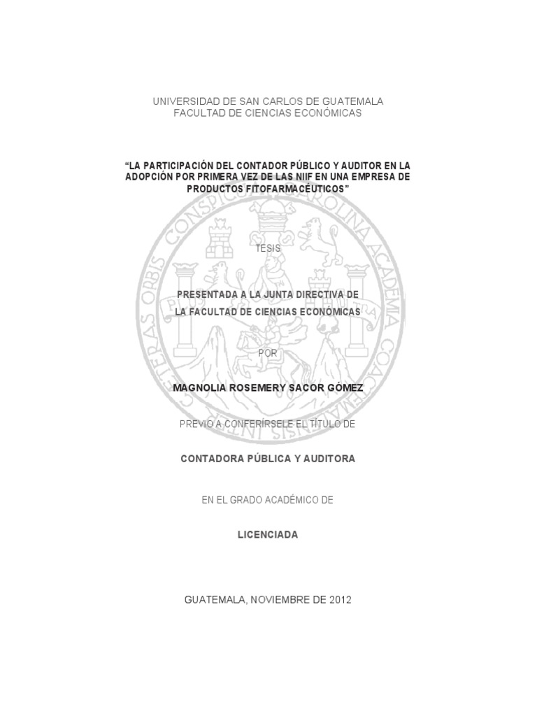 Tesis Usac 2 | normas internacionales de INFORMACION FINANCIERA ...