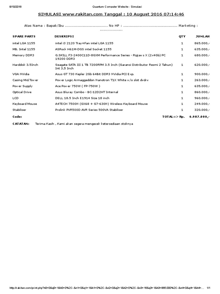 Quantum Computer Website - Simulasi Ganti Casing | PDF
