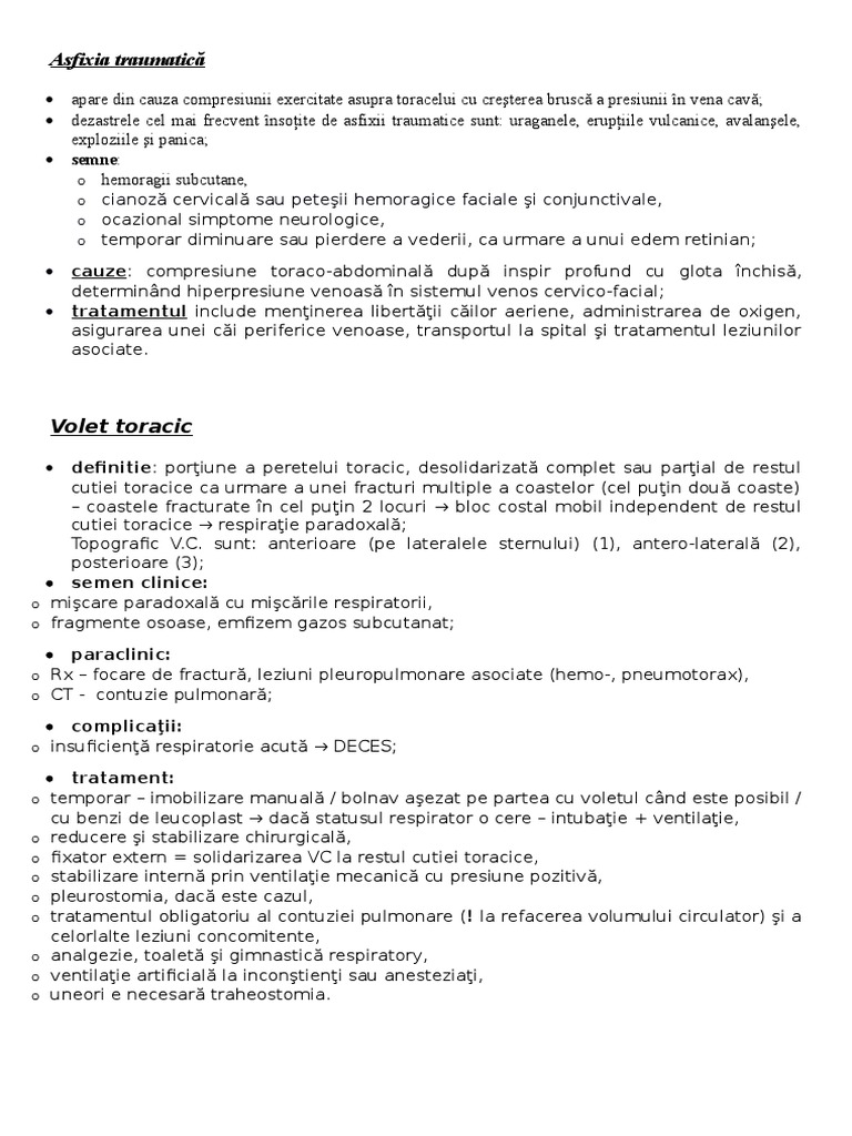 Asfixia Traumatica + Volet Toracic | PDF